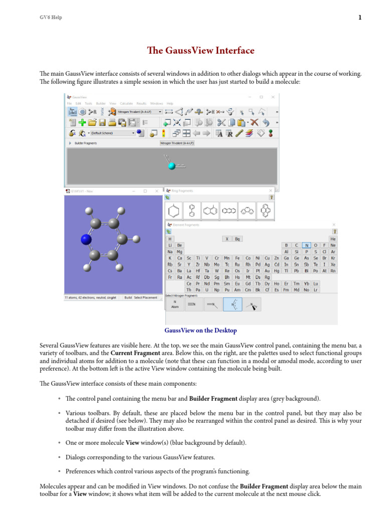 Gaussian software manual | PDF | Window (Computing) | Icon (Computing)