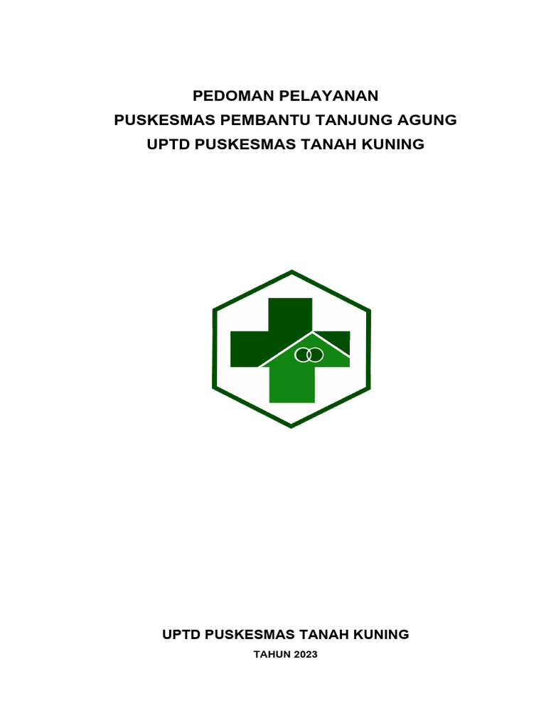Pedoman Pelayanan Puskesmas Tanjung Agung | PDF