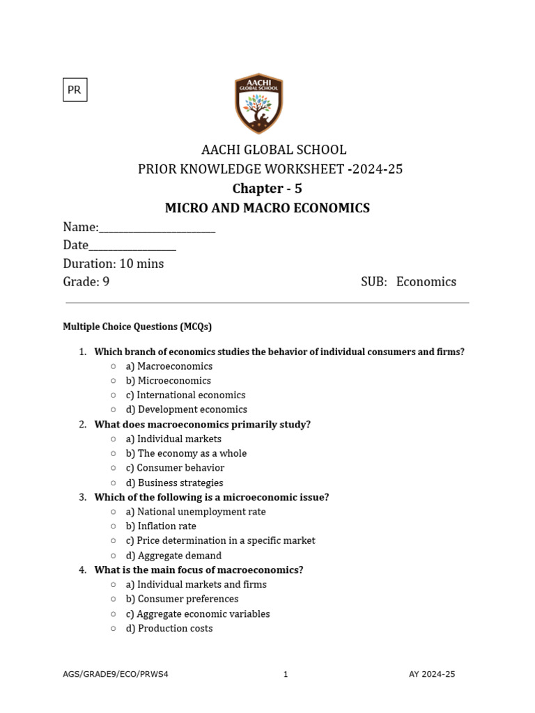 CH-5 Micro and Macro Economics | PDF | Macroeconomics | Economics
