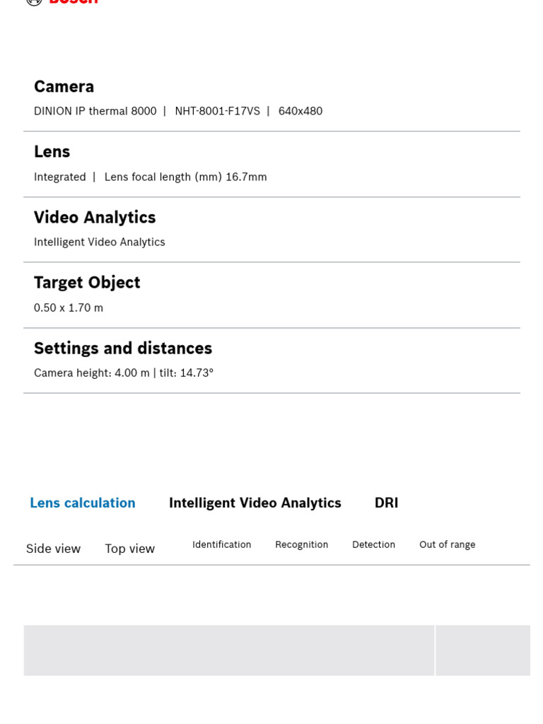 DINION IP Thermal 8000 Camera Specs | PDF