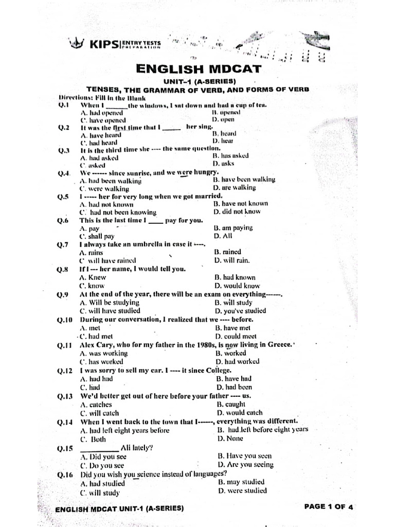 Kips 2023 A-S 1 To 10 (Eng - Key) | PDF