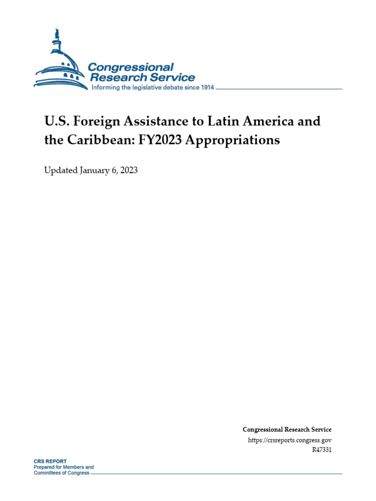 U.S. Foreign Assistance To Latin America and The Caribbean | PDF ...