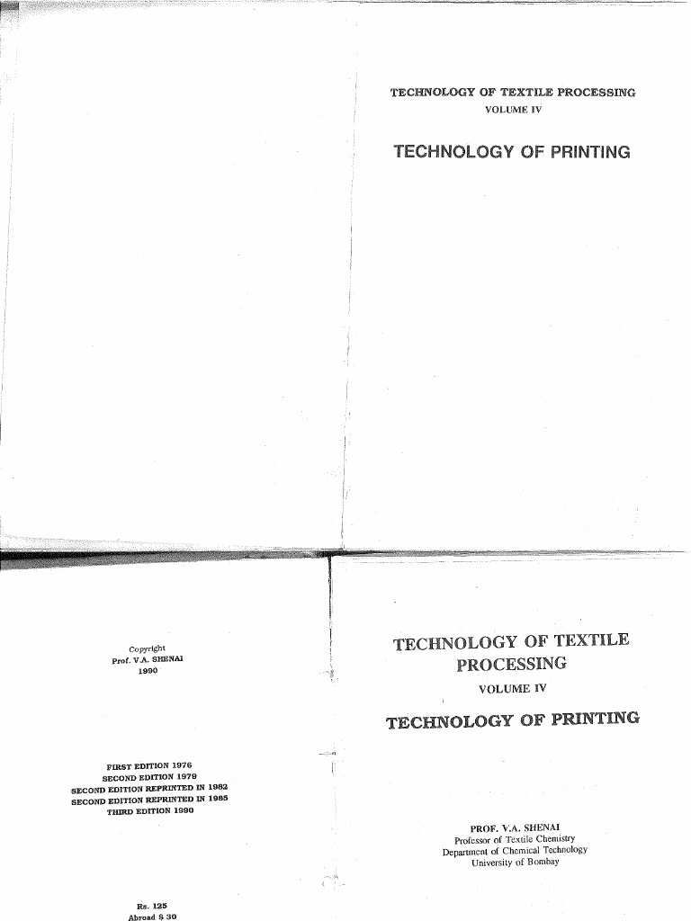 Technology of Printing (Shenai) | PDF