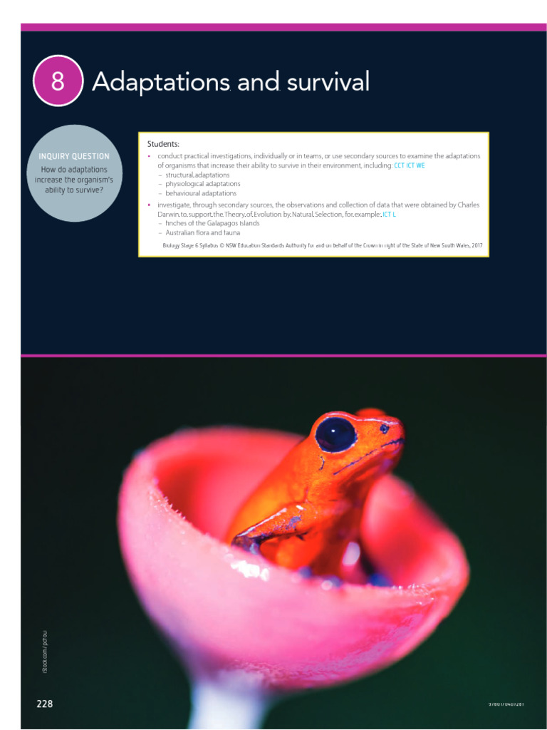 Chapter 8 - Adaptation and Survival | PDF