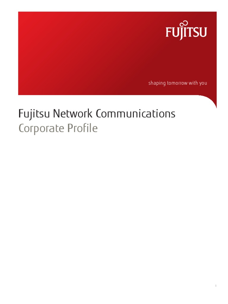 Fujitsu Network Communications: Corporate Profile | PDF | Telecommunication | Computer Network