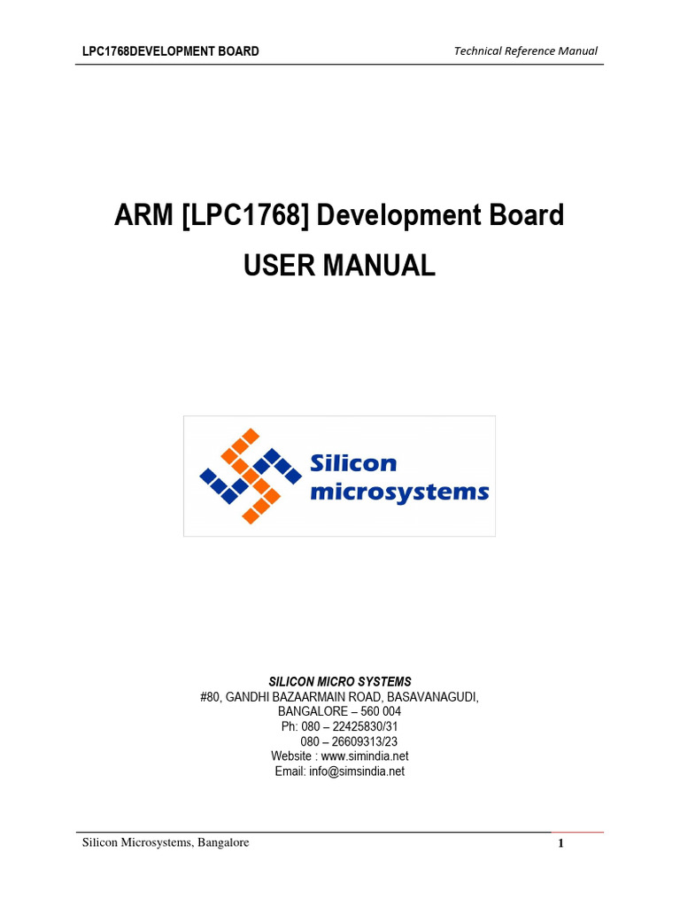 LPC1768 Manul | PDF | Central Processing Unit | Microcontroller