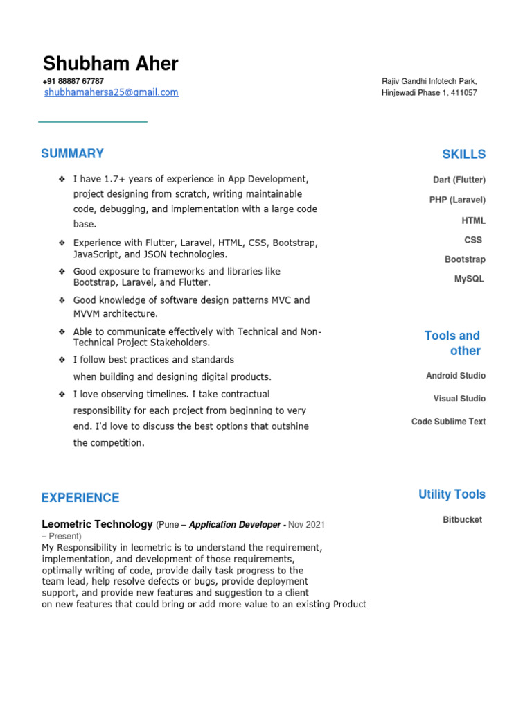 Shubham Resume | Download Free PDF | Bootstrap (Front End Framework ... Shubham Resume | Download Free PDF | Bootstrap (Front End Framework ...