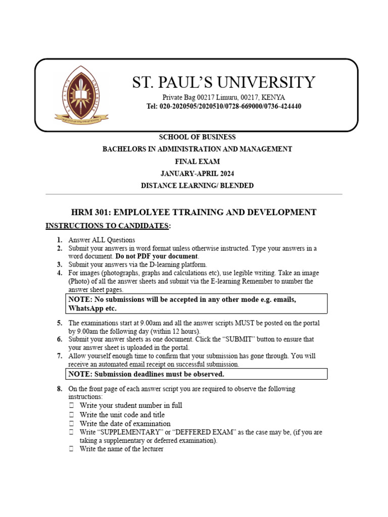 HRM 301 | PDF | Business | Behavior Modification