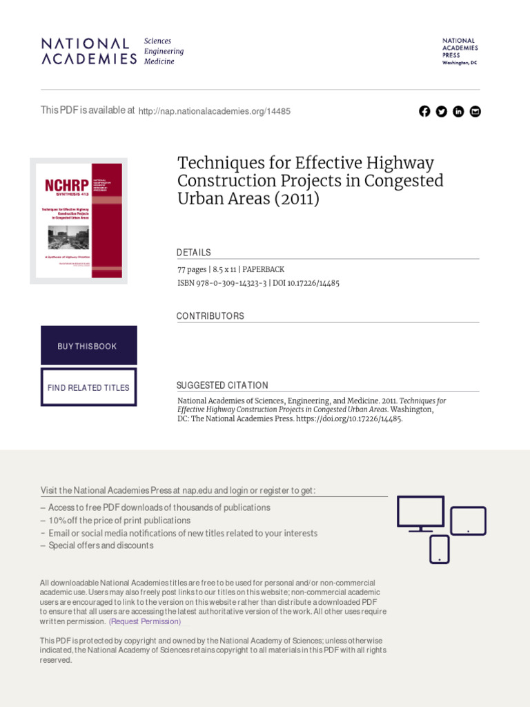 Techniques For Effective Highway Construction Projects in Congested ...