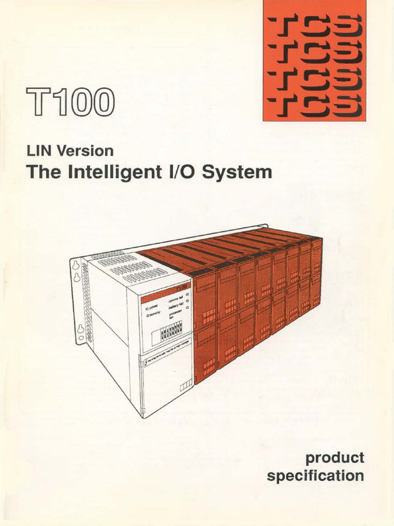 T100 LIN Product Specification | PDF | Thermocouple | Input/Output