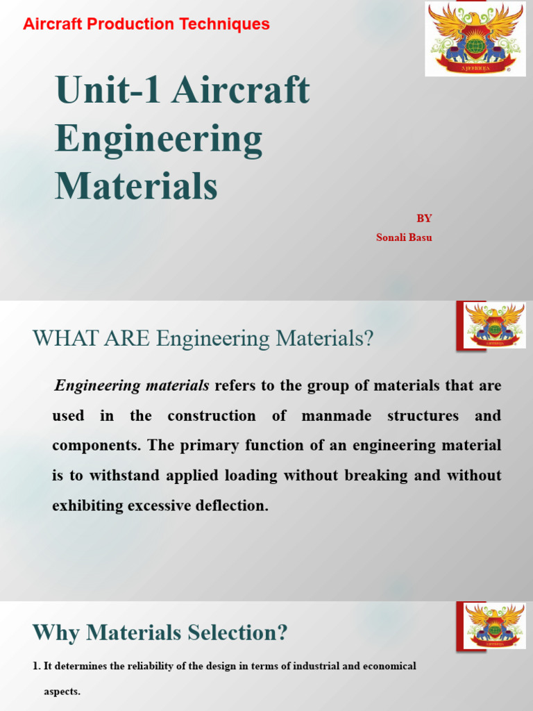 Unit-I Aircraft Engineering Materials | PDF | Heat Treating | Steel