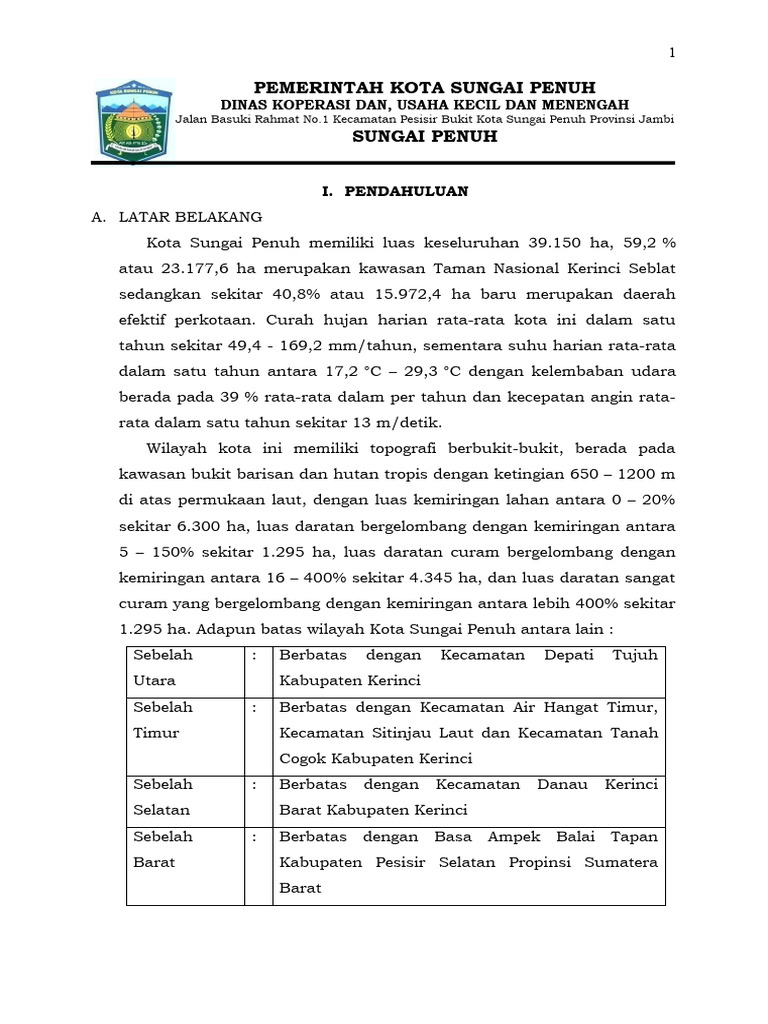 Isi Proposal Dinas Kop UKM | PDF
