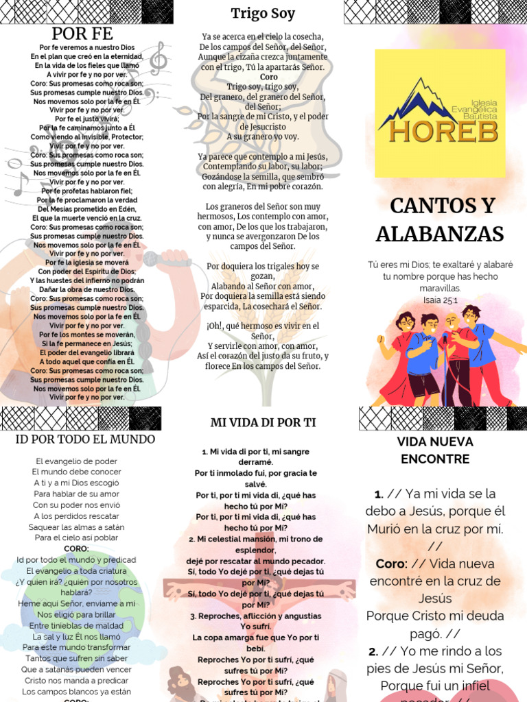 Folleto Tríptico Proyecto de Música Infantil Ilustrado Orgánico Amarillo y - 20240403 - 155153 ...