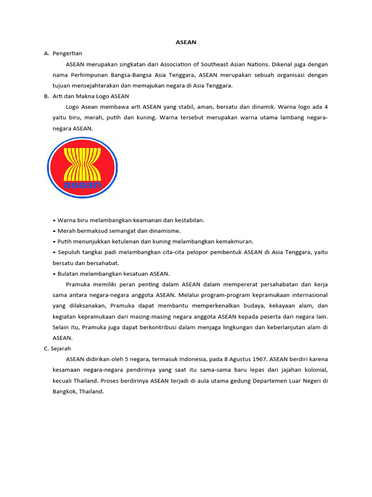 Sejarah dan Makna ASEAN | PDF