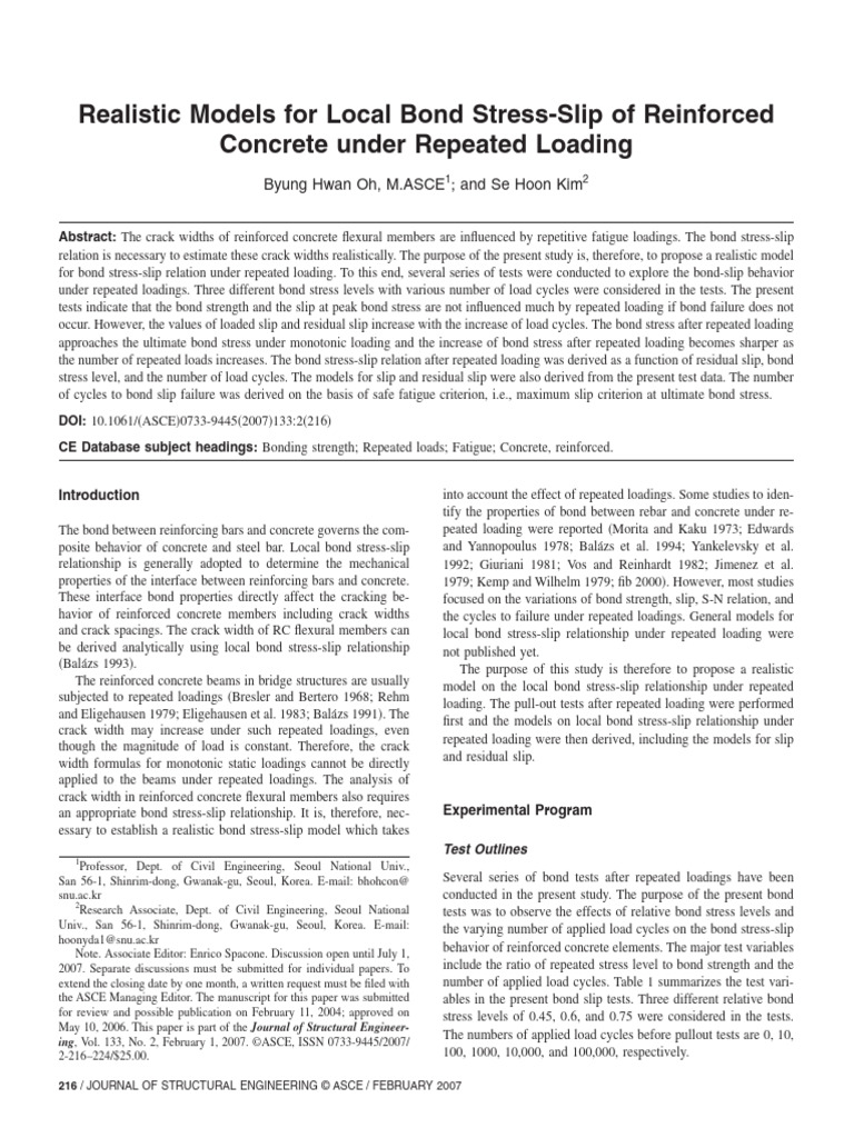 2007 Realistic Models For Local Bond Stress-Slip RC Under Repeated ...