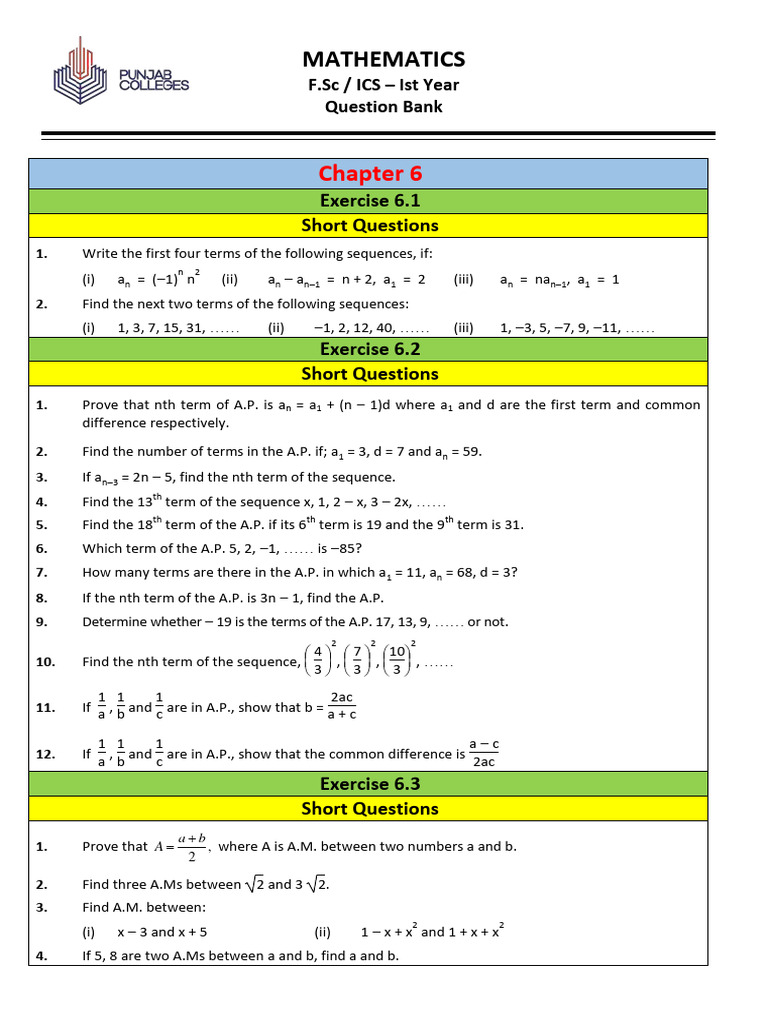 Part 1 Imp (Chaps 6,7,8) | PDF | Complex Analysis | Algebra