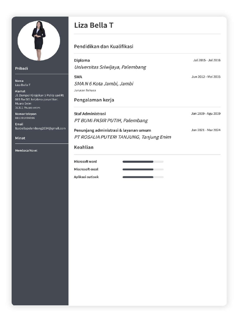 CV Liza Bella T | PDF