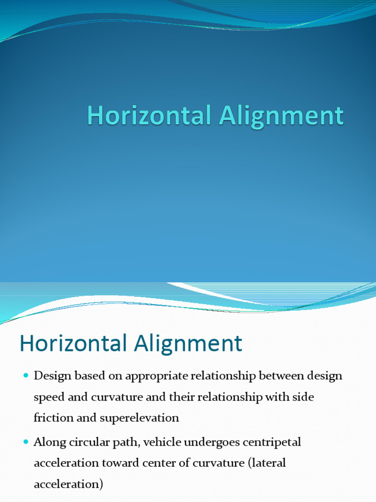 Horizontal Alignment 2012-16 | PDF | Road Surface | Road