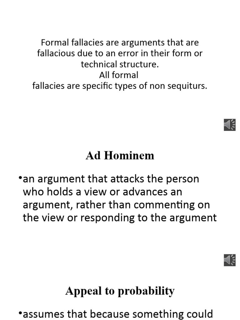 fallacies 1 ppt | Download Free PDF | Fallacy | Argument