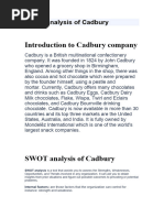 Overview of Cadbury's Structure and Culture | PDF | Leadership ...