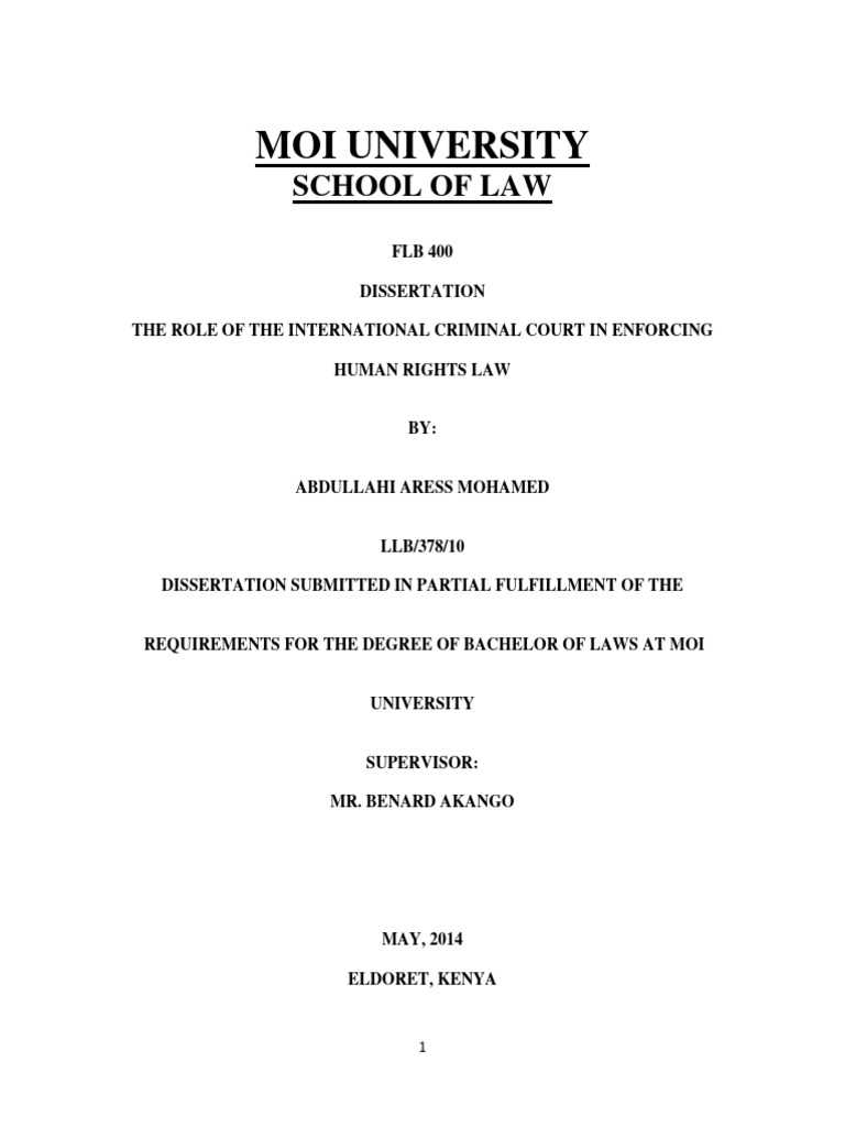 DISSERTATION | PDF | International Criminal Court | International ...