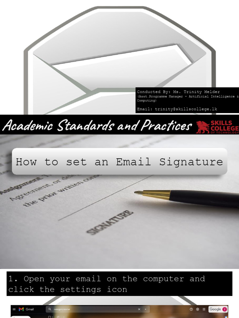 ASP - Session 1 - Email Signatures (Rev 2023 Jan) | PDF