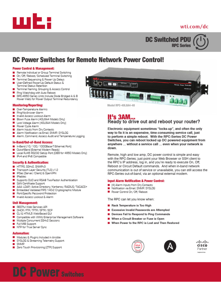 DC Power: DC Switched PDU DC Power Switches For Remote Network Power ...