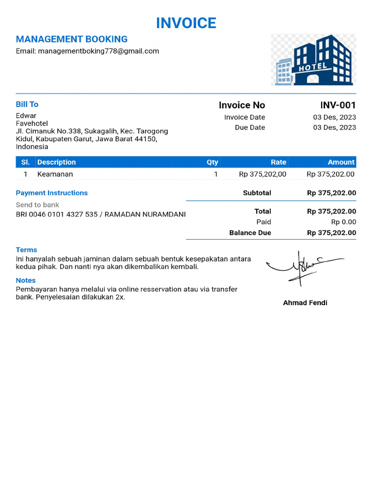 Invoice INV 001 | PDF