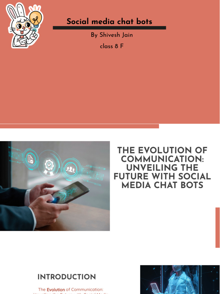 Slidesgo The Evolution of Communication Unveiling The Future With Social Media Chat Bots ...