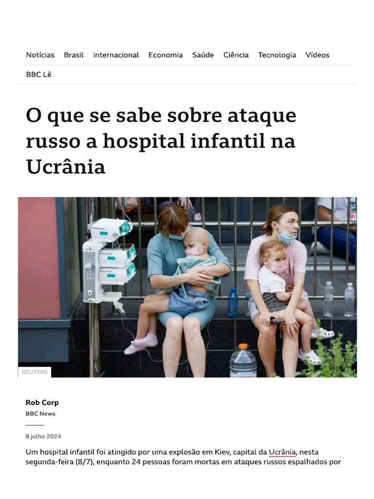 O Que Se Sabe Sobre Ataque Russo A Hospital Infantil Na Ucrânia | PDF