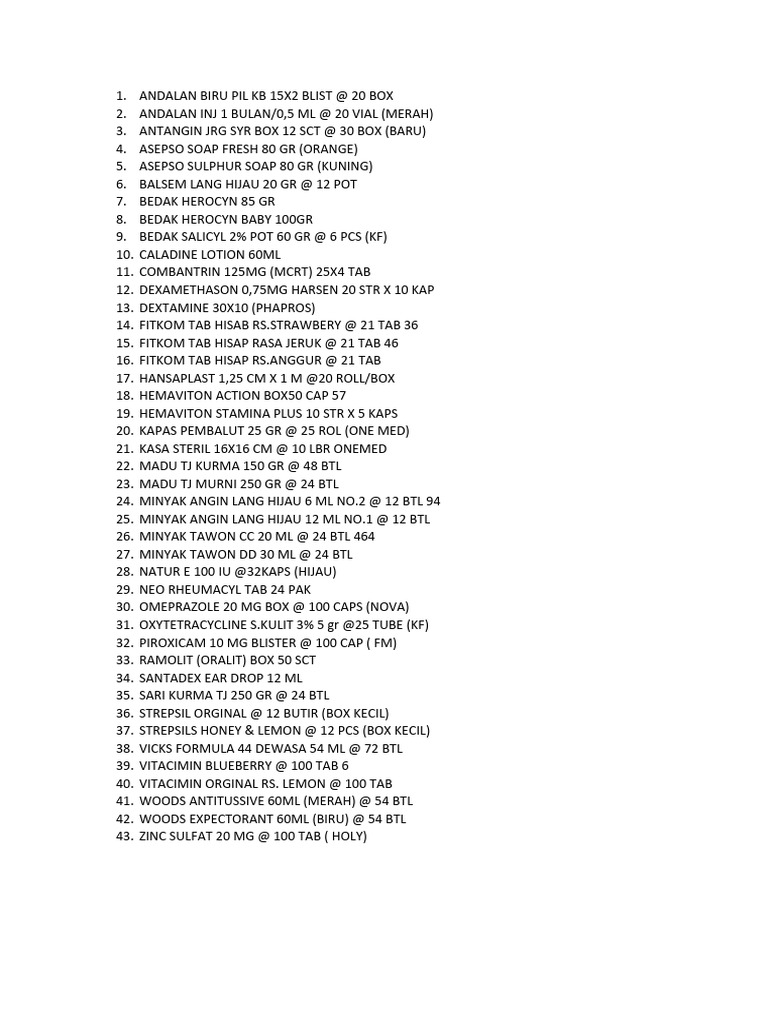 Andalan Biru Pil KB 15X2 Blist | PDF