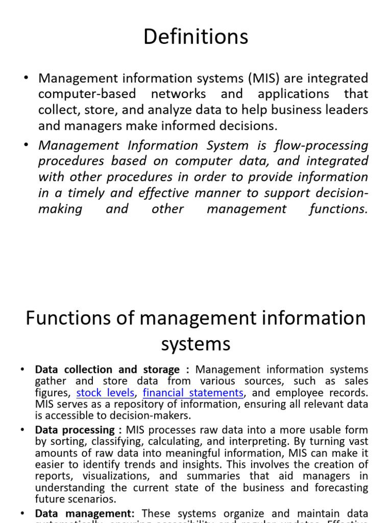 MIS Lect1 | PDF | Information | Management Information System
