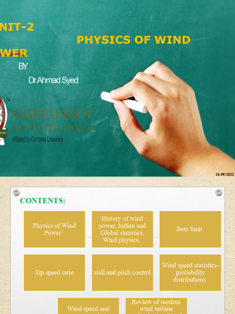 UNIT-2 PHYSICS OF WIND POW-PART1 (Autosaved) | PDF | Wind Turbine ...
