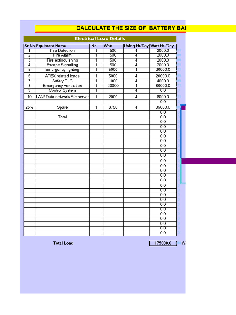UPS Battery Sizing Calculation Guide | PDF | Power Inverter ...