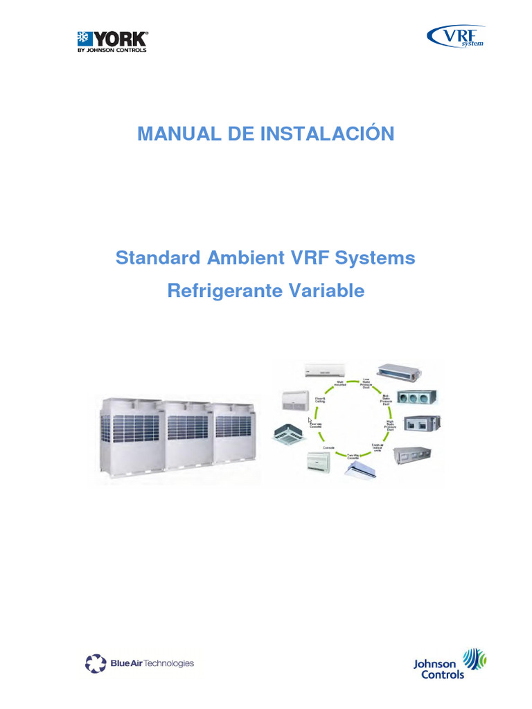 Manual de Instalación VRF York | PDF | Tubería (transporte de fluidos ...