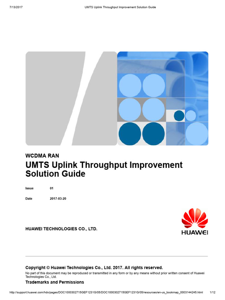 UMTS Uplink Throughput Improvement Solution Guide | PDF | High Speed Packet Access ...