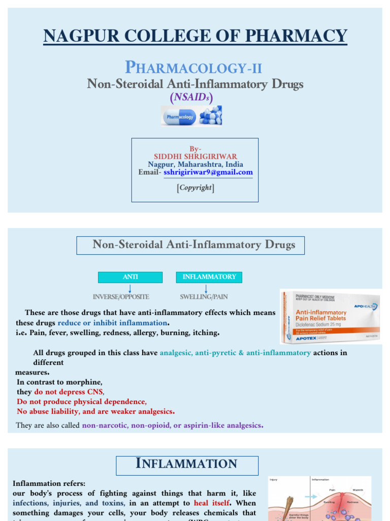 NSAIDs | PDF | Nonsteroidal Anti Inflammatory Drug | Aspirin