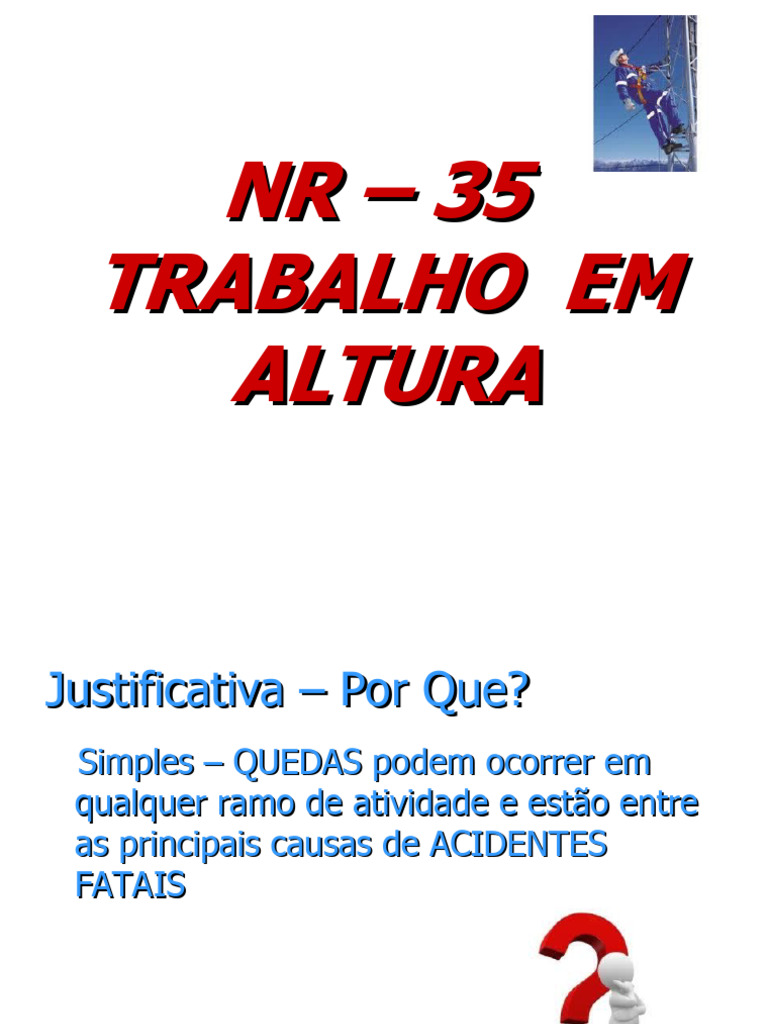 NR 35 | PDF | Doenças e distúrbios | Medicina Clínica