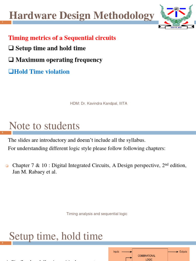 Hardware Design Methodology: Timing Metrics of A Sequential Circuits | PDF | Logic Gate ...