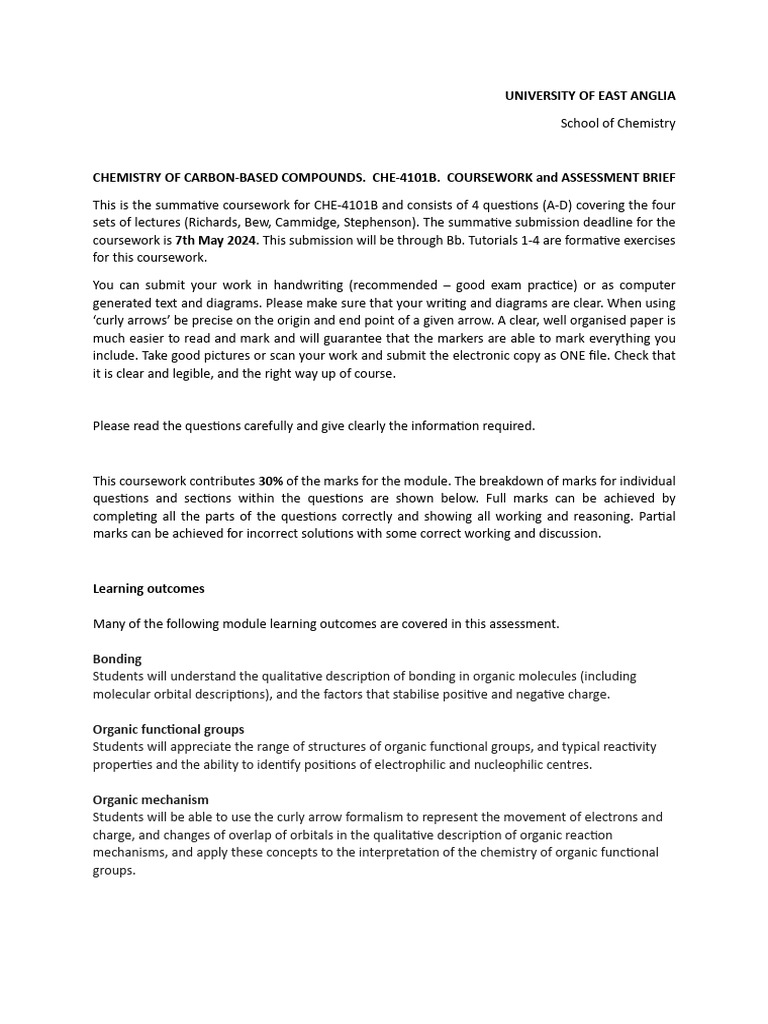 The Uni Chemistry Questions - Year 1 Level | PDF | Carbon 13 Nuclear ...