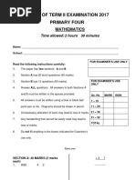 P - 5 Mathematics Mid-Term I Examination | PDF | Mathematics