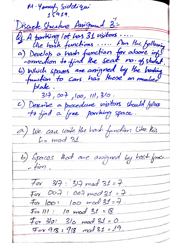 Yousuf Siddiqui Ds Assignment 3 | PDF