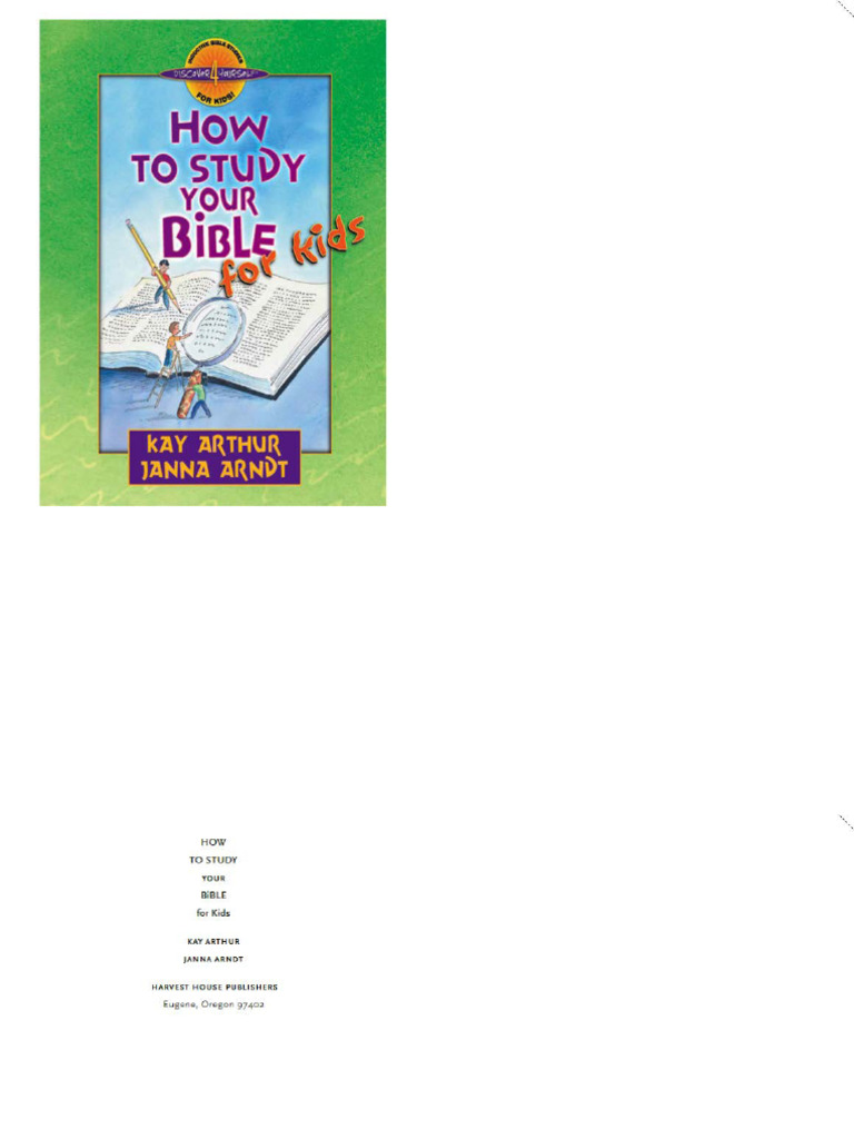 How To Study Your Bible For Kids | PDF