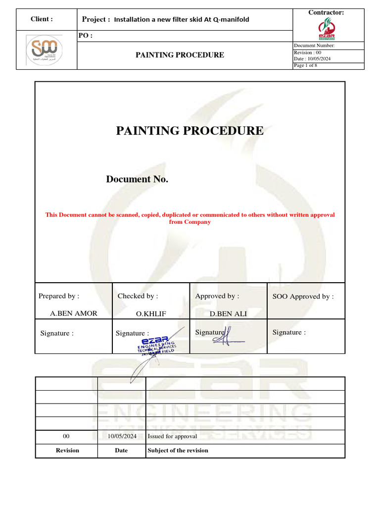 Painting Procedure Rev0.0 | PDF | Paint | Humidity
