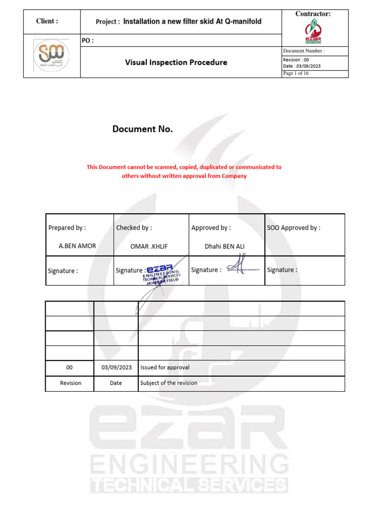 Visual Inspection Procedure | PDF | Welding | Construction