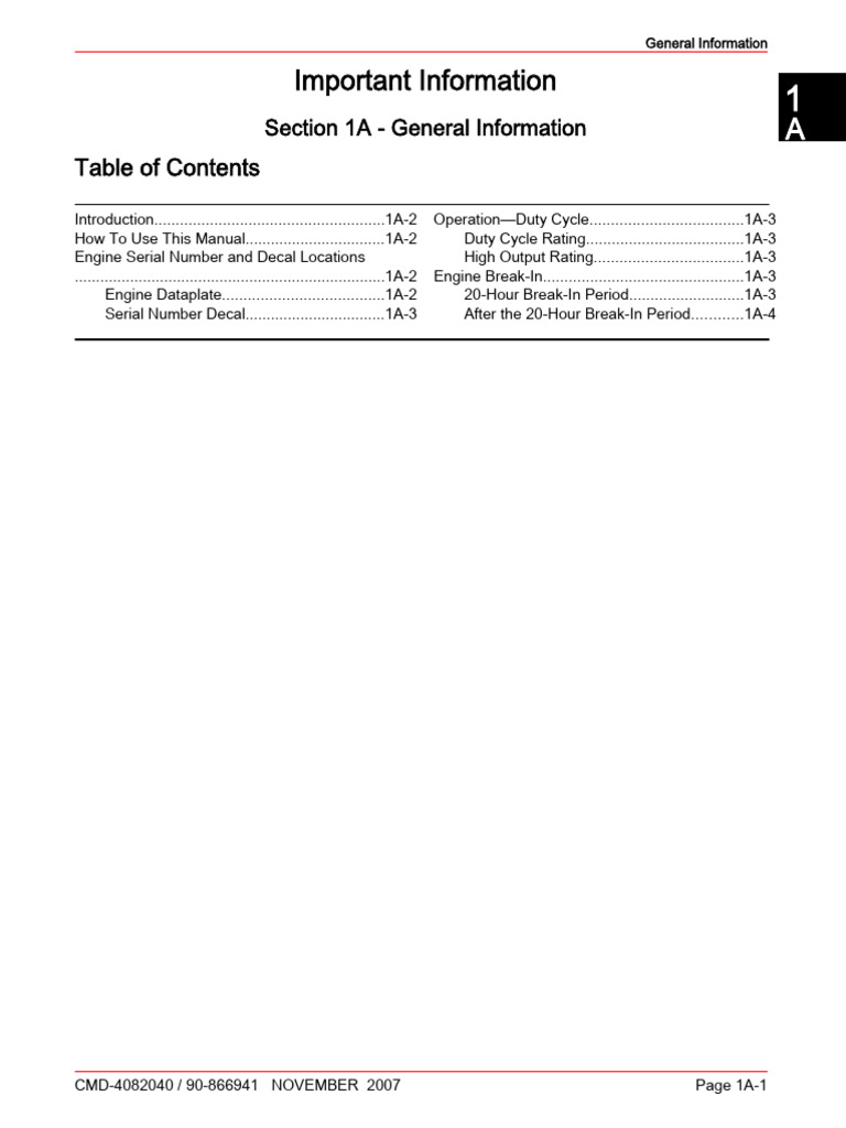 Important Information: Section 1A - General Information | PDF ...