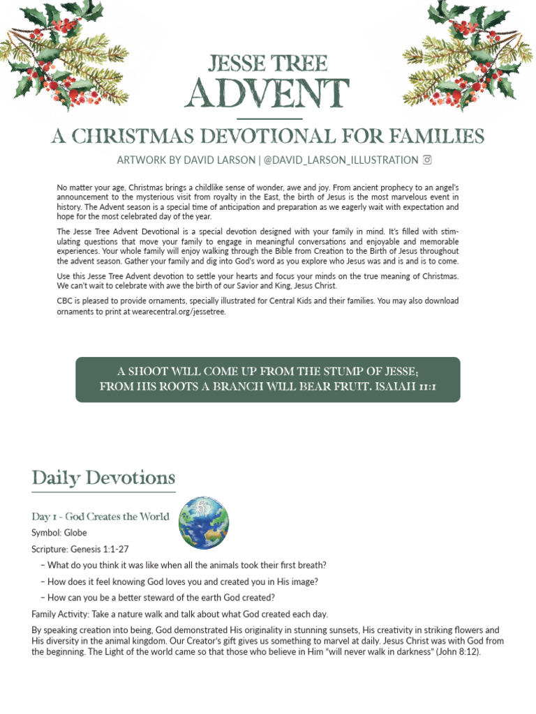 cm2020 - Jesse Tree Devotional 2022 Edit | PDF | Shadrach, Meshach, And ...