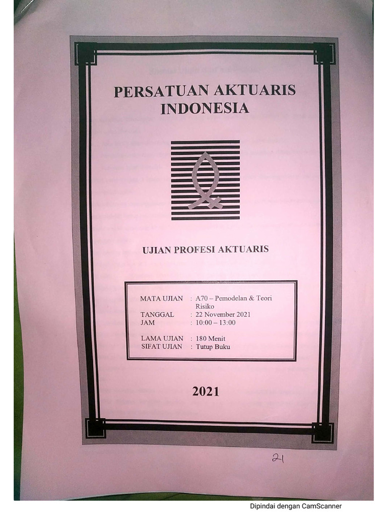 A70 - Soal - 2021 - Periode II | PDF