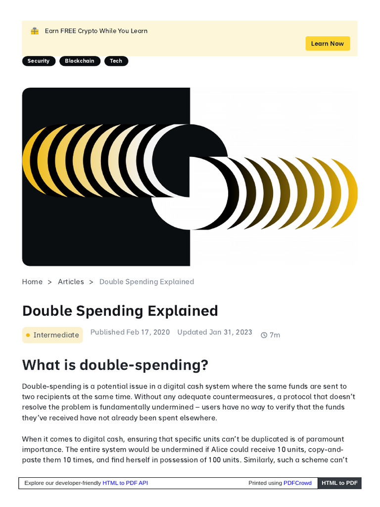 Academy Binance Com en Articles Double Spending Explained | PDF | Bitcoin | Applications Of ...