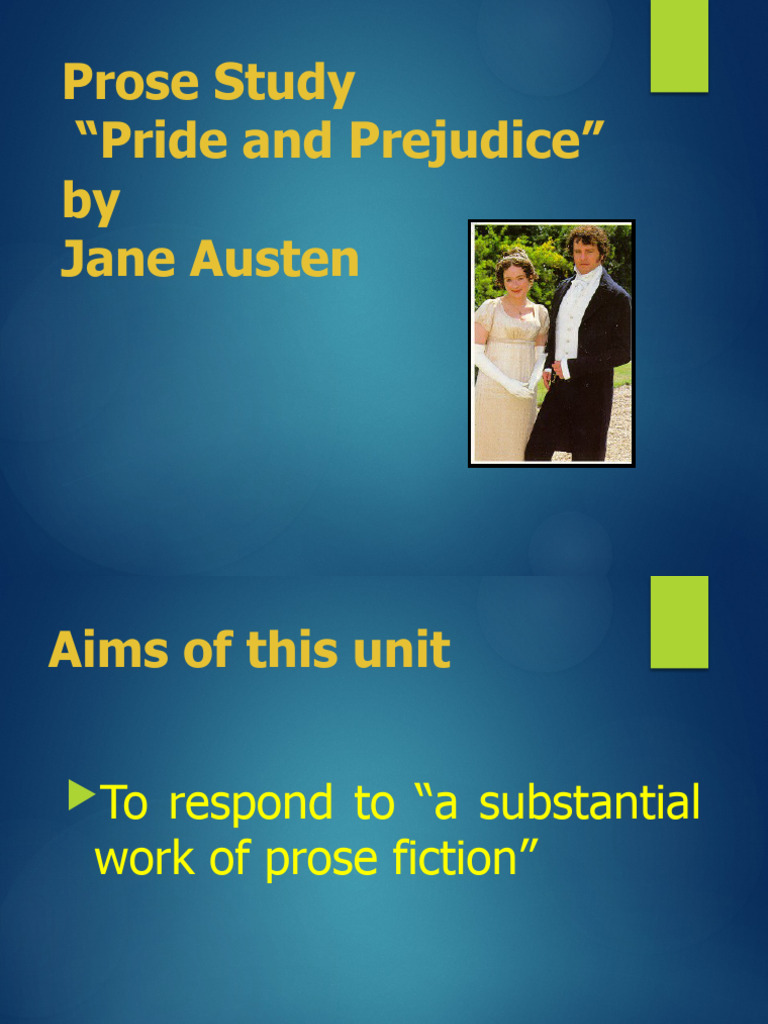 Pride and Prejudice Prose Study | PDF | Pride And Prejudice | Mr. Darcy